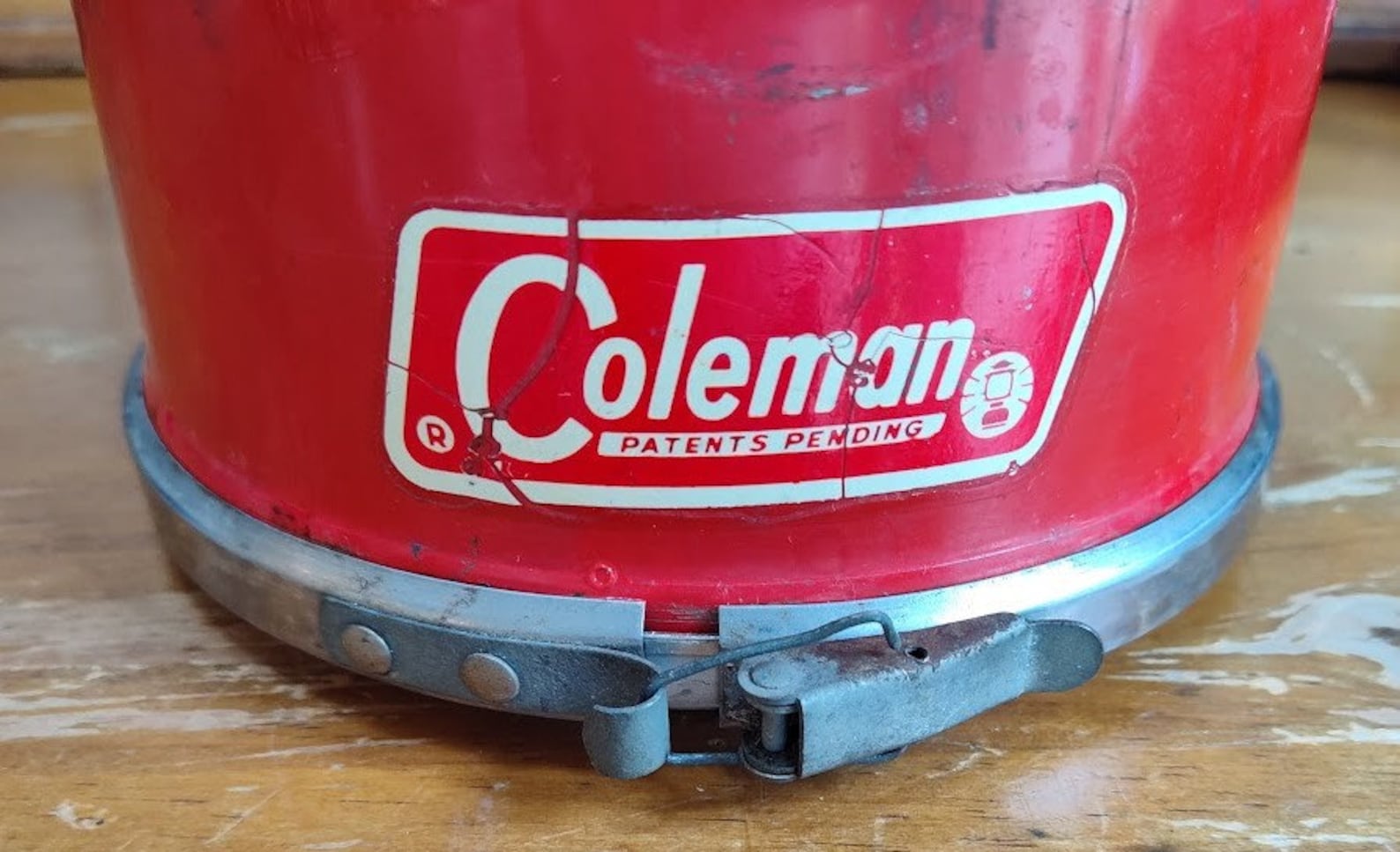 Vintage 1966 Coleman Red 200A Lantern W/bottom Accessory Safe Storage W ...