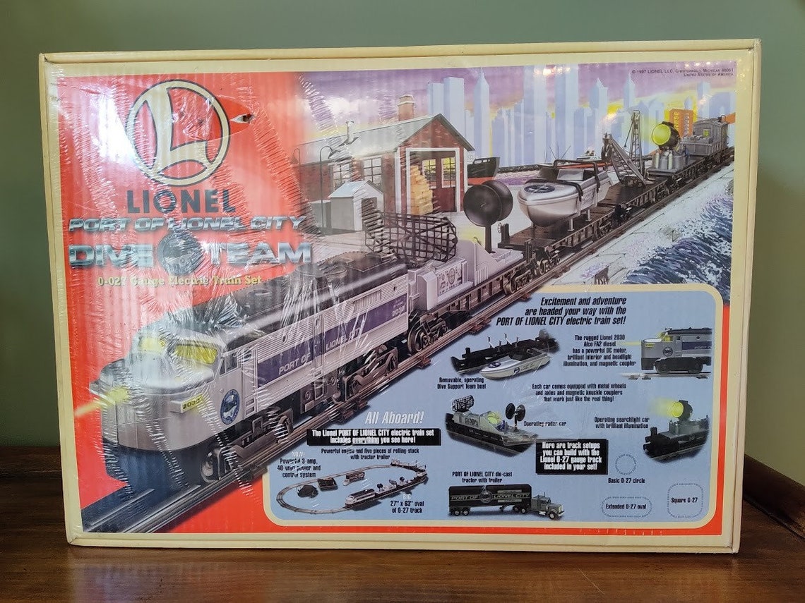 Lionel 0-27 Train Set port of Lionel City Dive Team Factory Sealed Mint ...