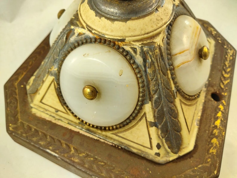 Antique Art Deco KMC Floor Lamp Base Assembly W/onyx Discs, Spacer - Etsy