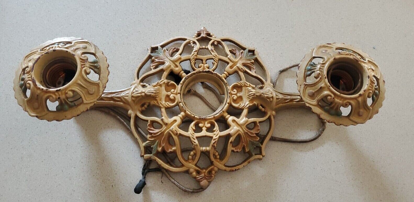 Antique Cast Iron Moe Bridges Ceiling Light Lamp Part 4187 Canopy ...