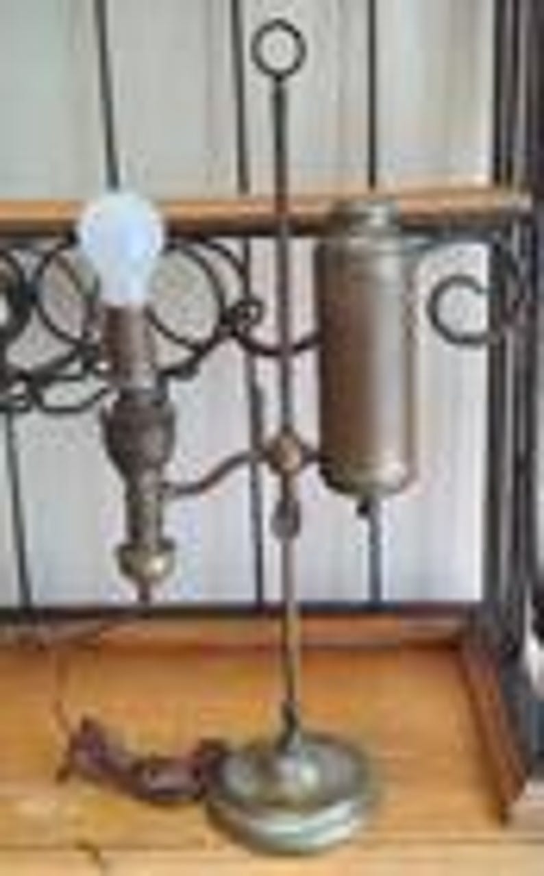 Antique Manhattan Brass Co. Single Arm Student Oil Desk Lamp ...