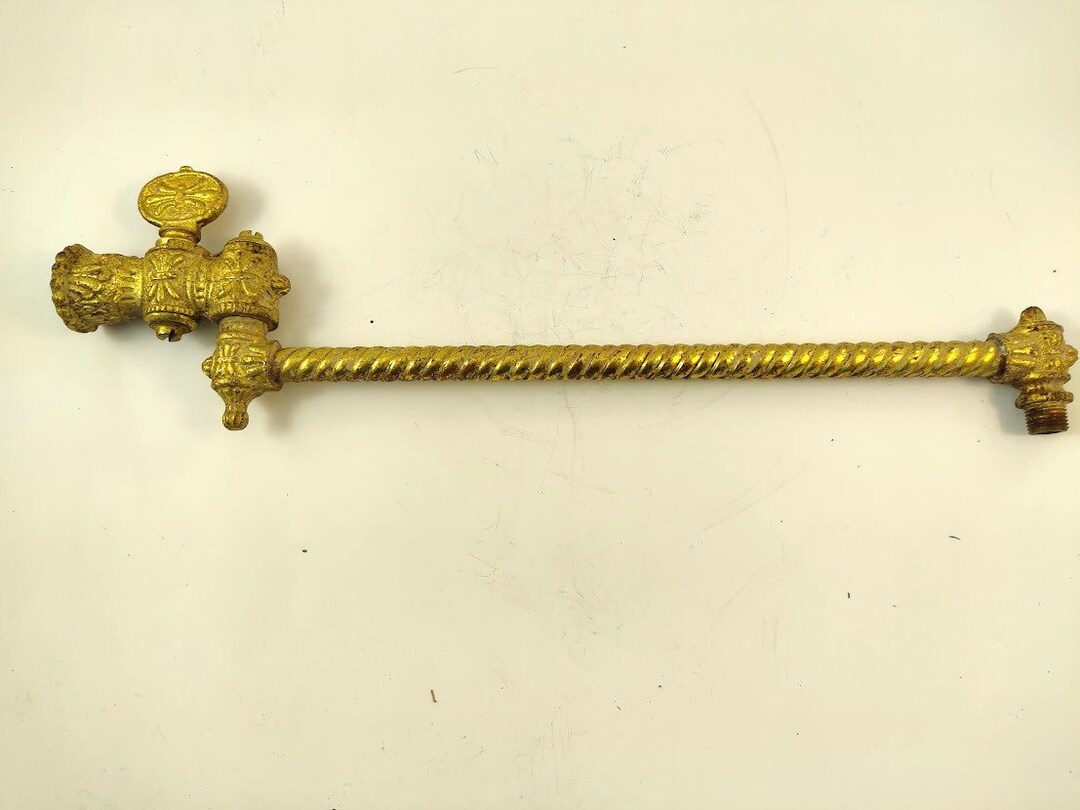 Antique/vintage Brass Articulating Gas Light Valve W/spiral Arm, Elbow ...