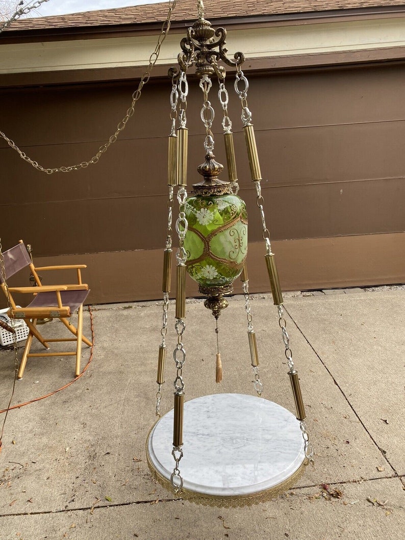 4 Vintage Hollywood Regency Hanging Chains for Marble Table Lamp - Etsy