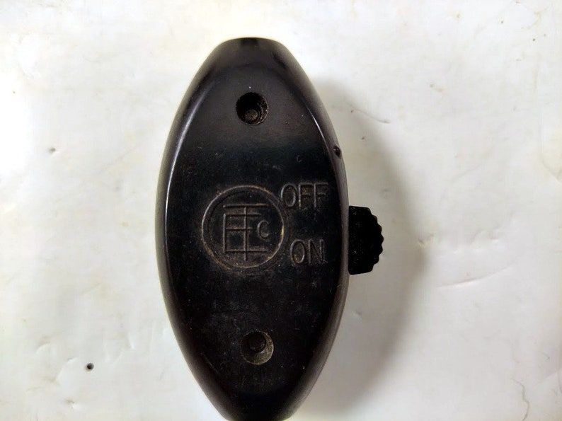 3 Vintage In-line Lamp Cord Rocker Toggle On/off Switches, Circle F ...