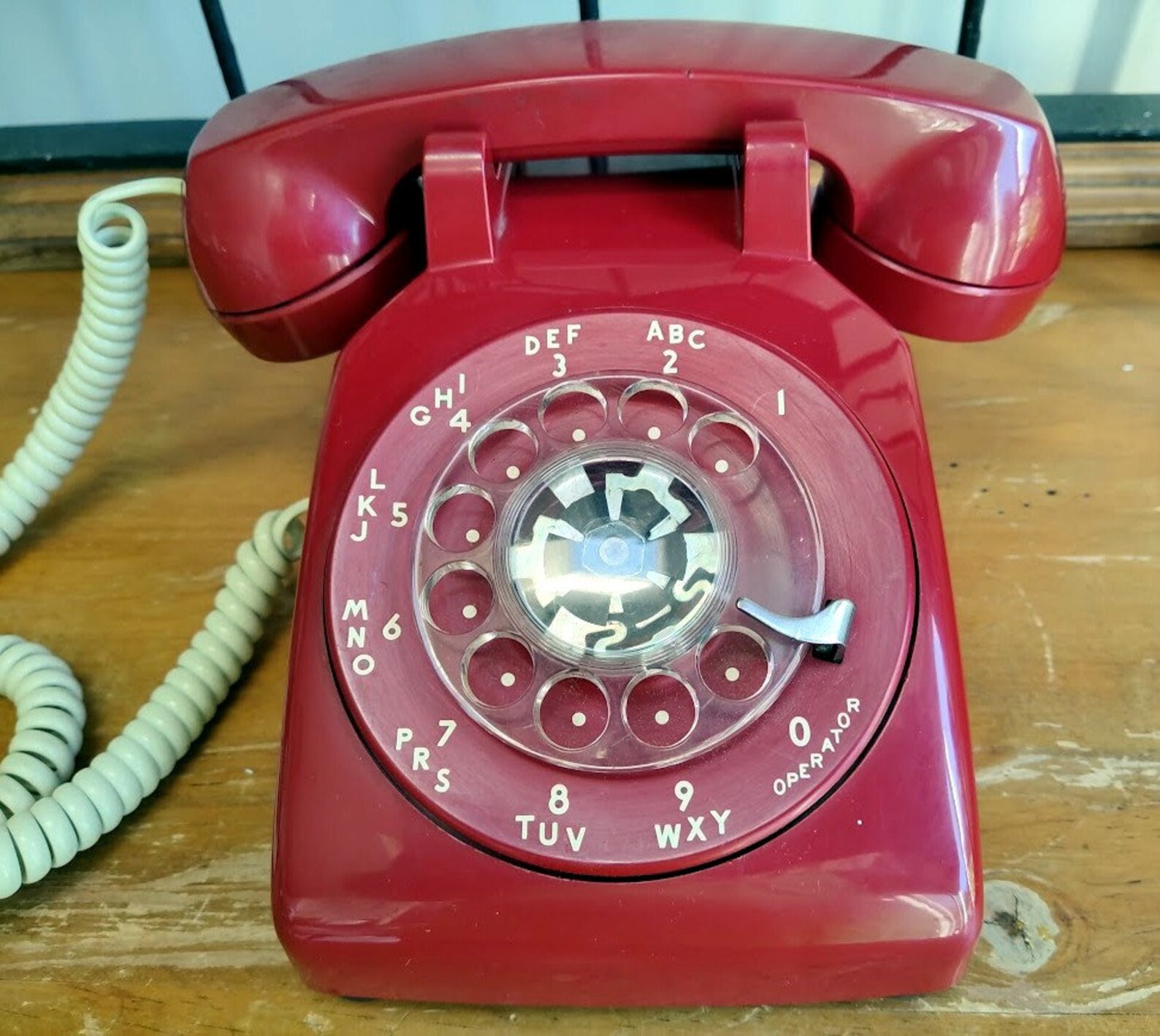 Vintage Western Electric Bell Systems Red Rotary Dial Desk Phone ...