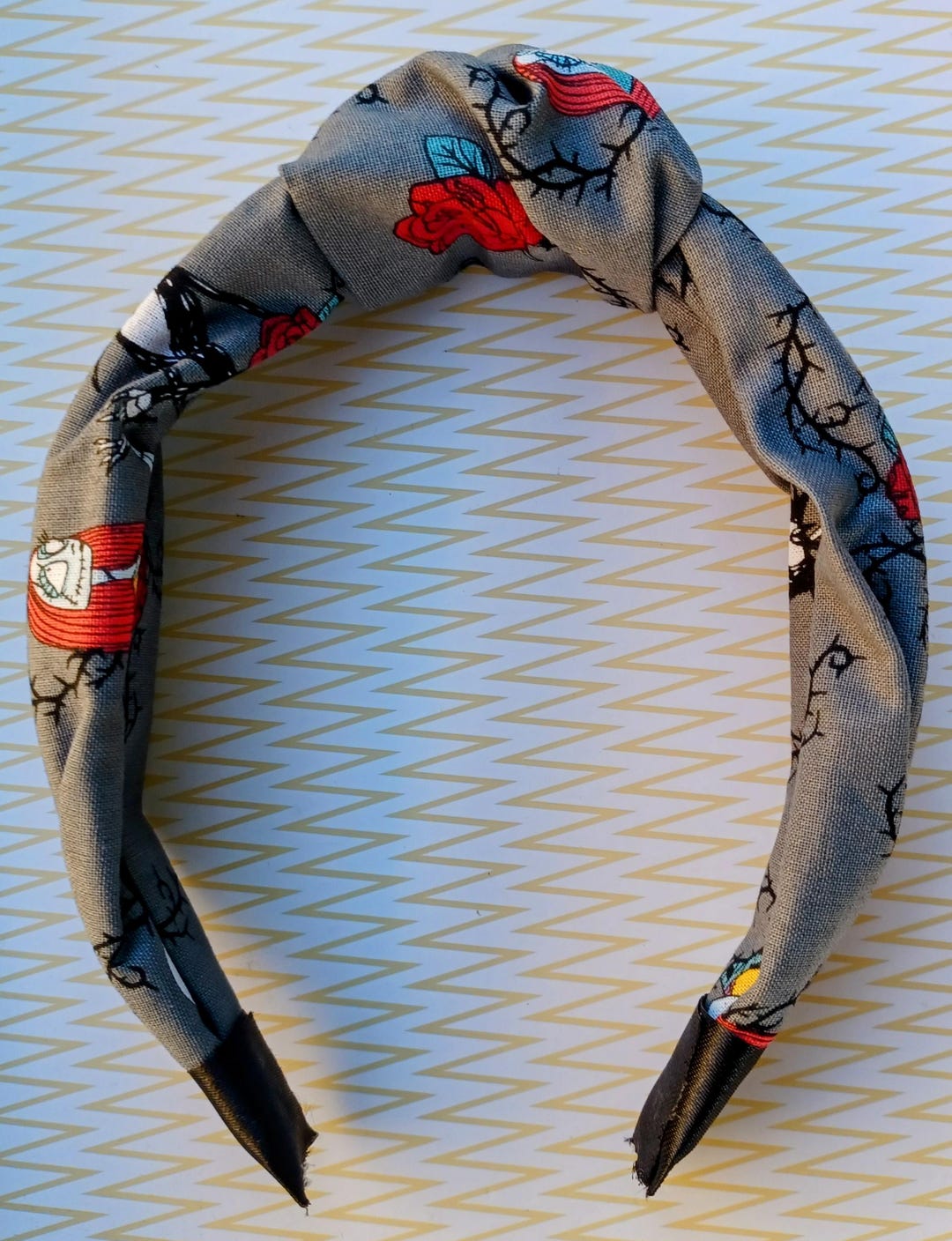 Jack Skellington Knotted Headband, Headbands, Christmas Headband,self Care, Hair Accessories ...