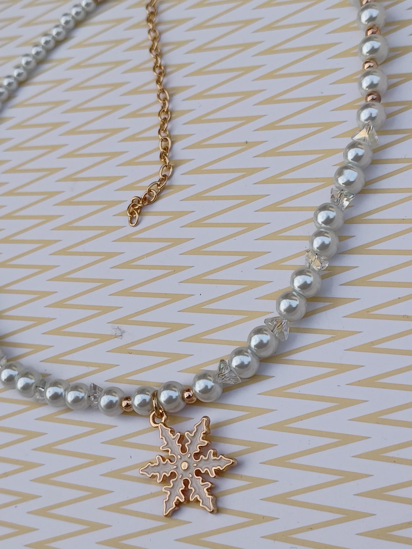 Beaded Snowflake Choker: Handmade Christmas Necklace - Etsy
