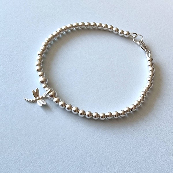 Sterling Silver Dragonfly Bracelet - Etsy