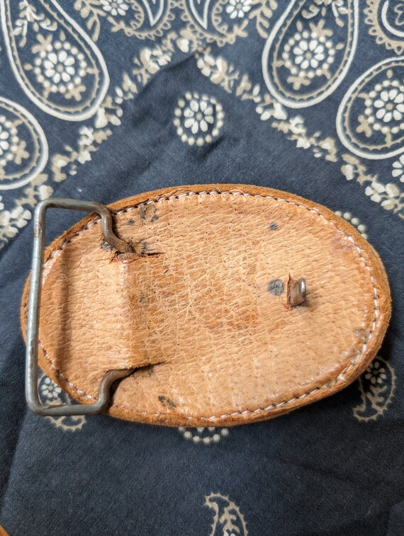 Assault Rifle Gun Leather Belt Buckle - Gem