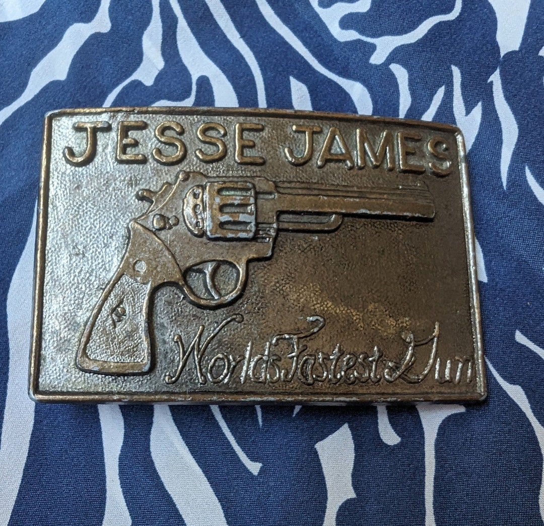 Jesse James Worlds Fastest Gun Belt Buckle - Etsy