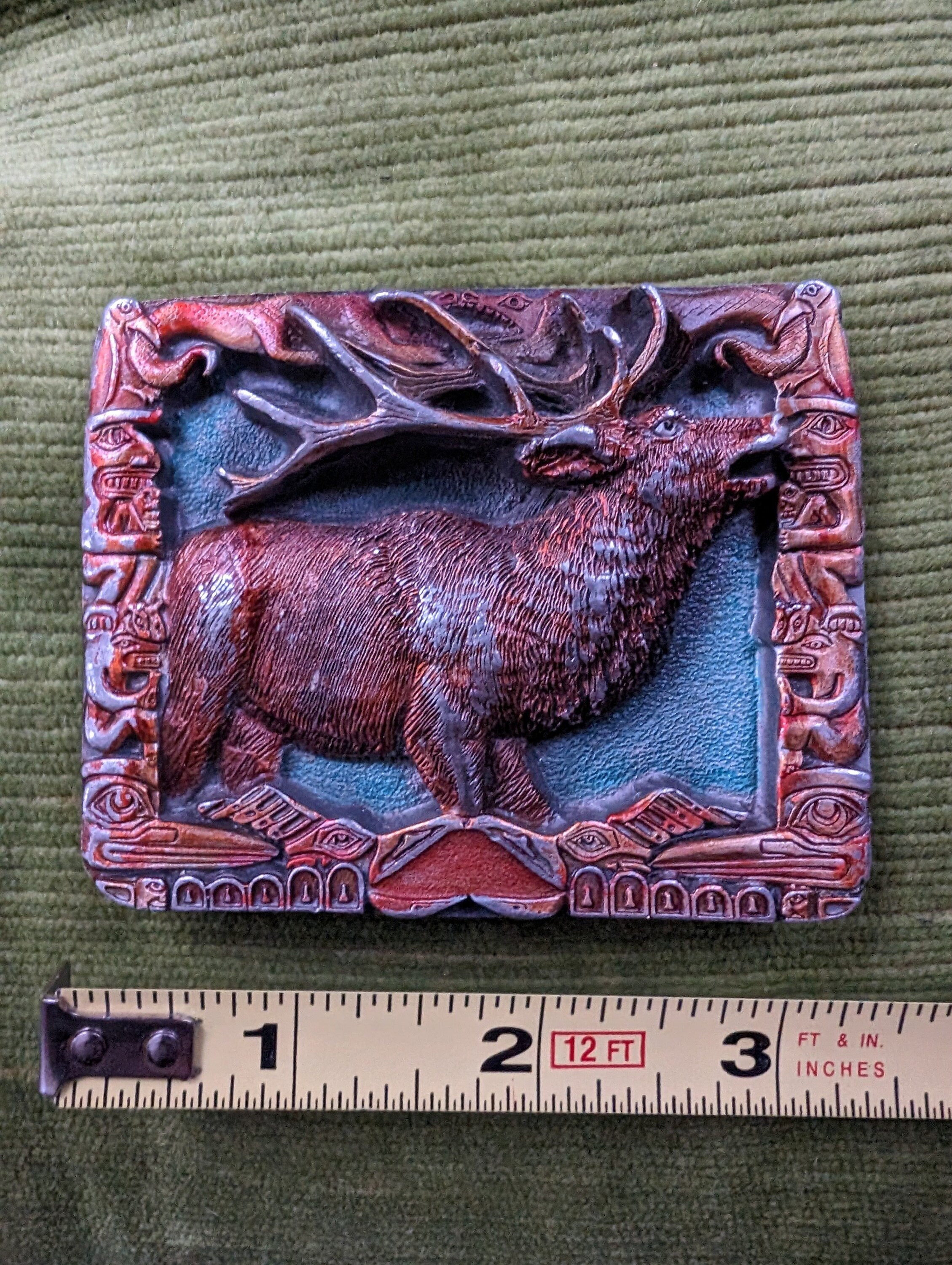 Elk With Totem Pole Native American Hunting Vintage Pewter - Etsy