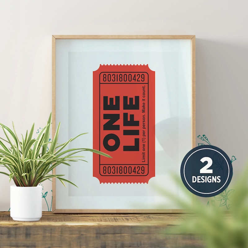Only One Life - Etsy