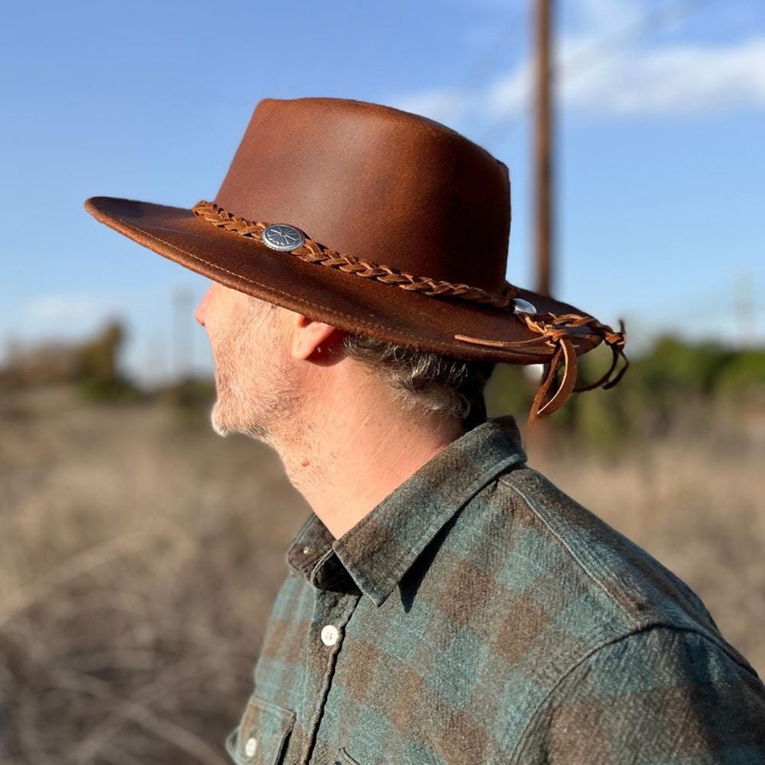 Leather Western Hat | Cowboy & Cowgirl Hat | Rancher Hat | Old West ...