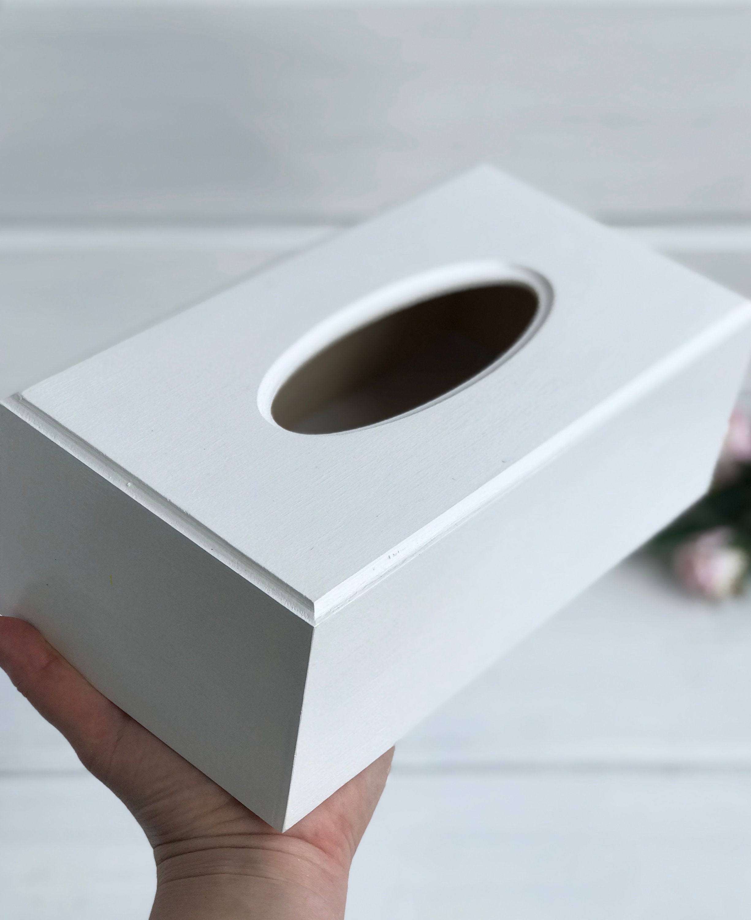 White Tissue Box Cover Farmhouse Bathroom Accessories Tissue - Etsy ...