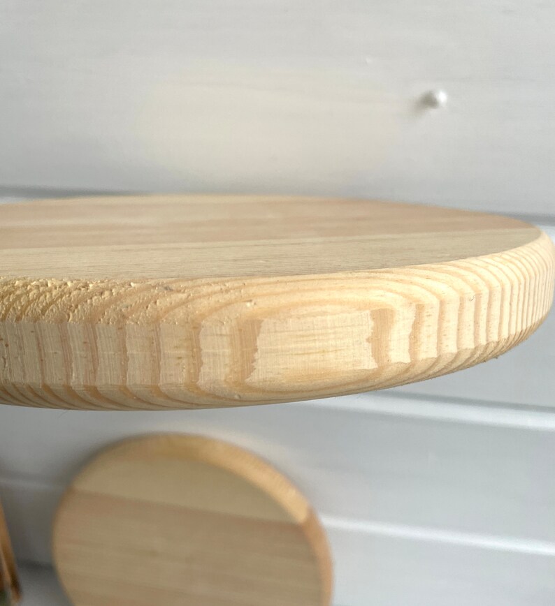 Set of 2 Large Round Cutting Board Wooden Unfinished Natural - Etsy