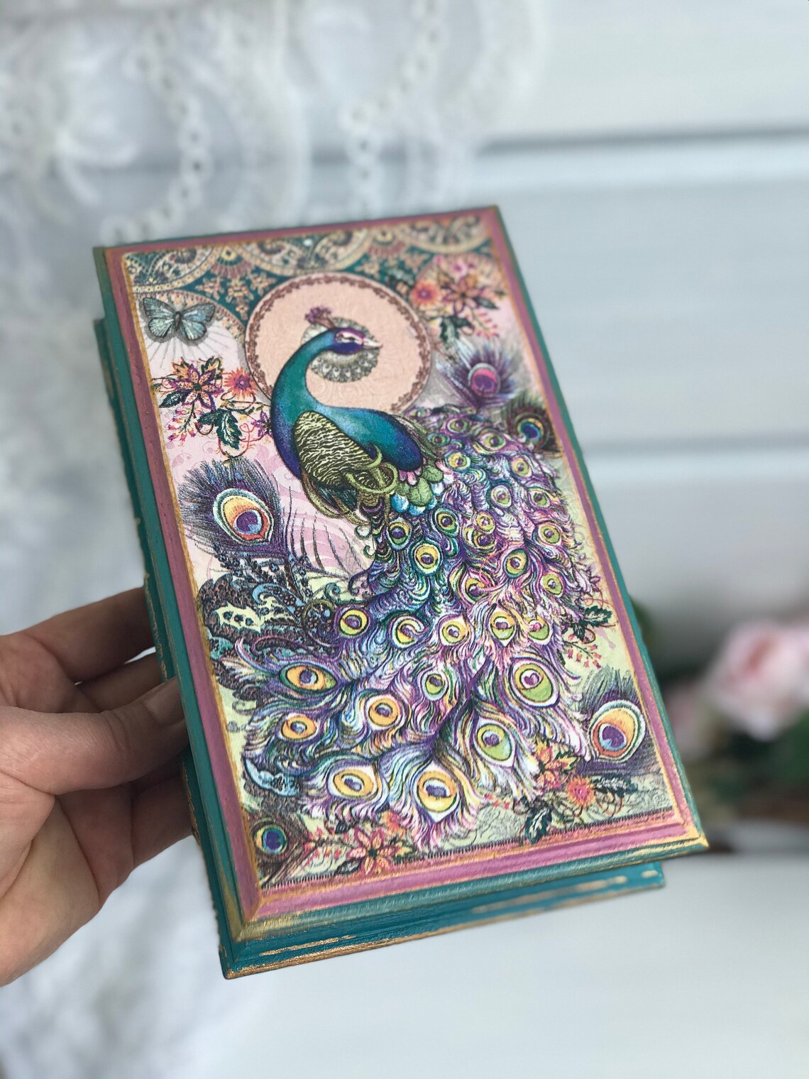 Peacock Jewelry Box Pink Keepsake Box Christmas Gifts for - Etsy