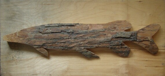 Wooden sculpture of fish Pike 60 cm from pear wood wall décor | Etsy