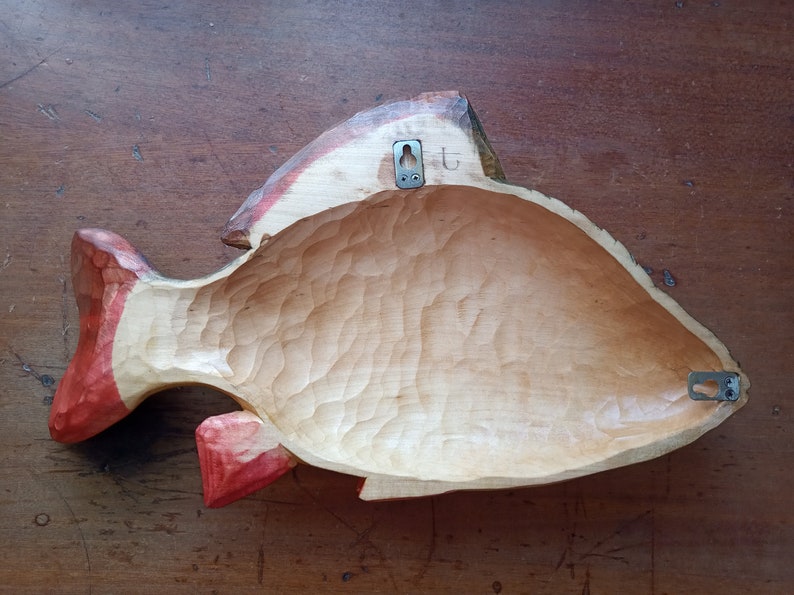 44 cm 3D sculpture en bois muré de poisson Carpe dorée bois | Etsy