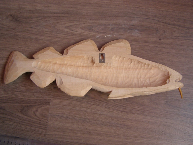 45 cm 3D wall wooden sculpture of cod fish Atlantic cod | Etsy