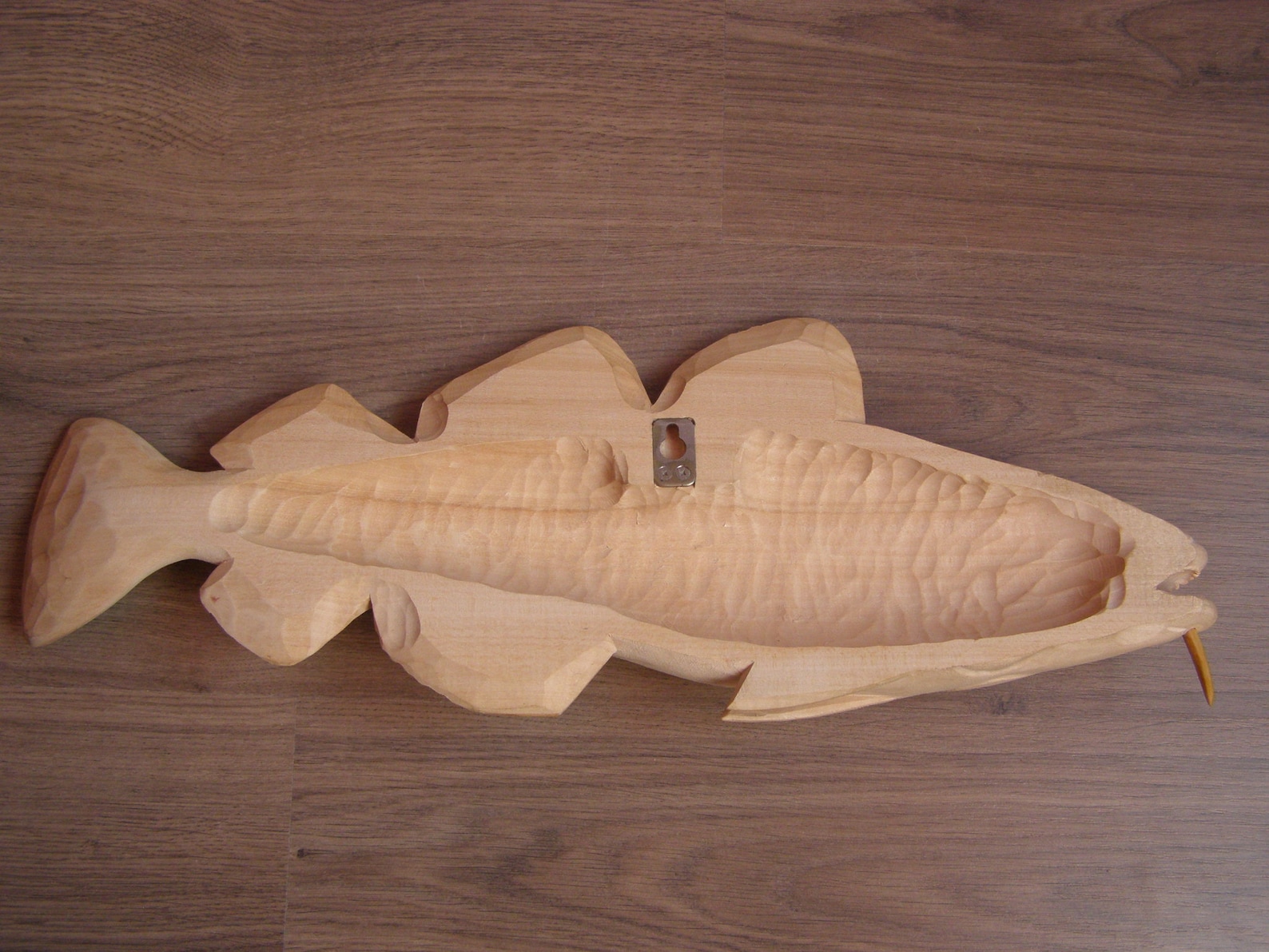 40 cm 3D wall wooden sculpture of cod fish hand-carved wood | Etsy