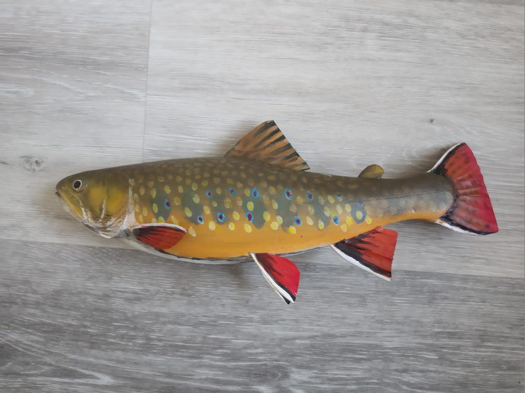 Char, Salvelinus Fontinalis, Brook Trout,9-12 Inches 3D Wooden Fish ...