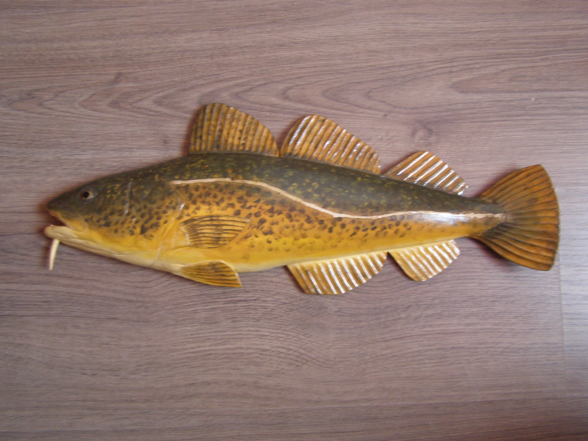 45 cm 3D wall wooden sculpture of cod fish Atlantic cod | Etsy