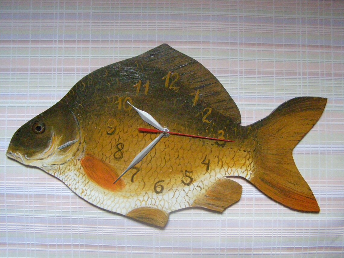 Carp Fish Wall Clock - Etsy