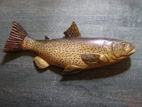 20 cm 3D wall sculpture made of salmon wood Atlantic salmon | Etsy