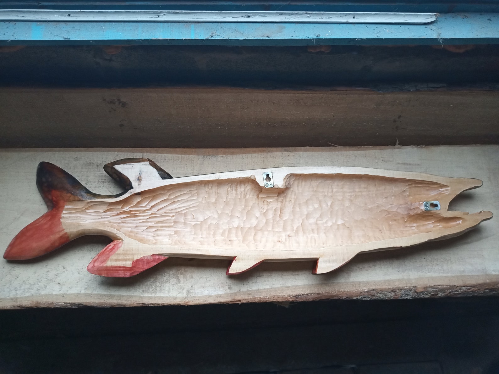 90 cm 3D mur sculpture en bois de brochet de poisson brochet | Etsy
