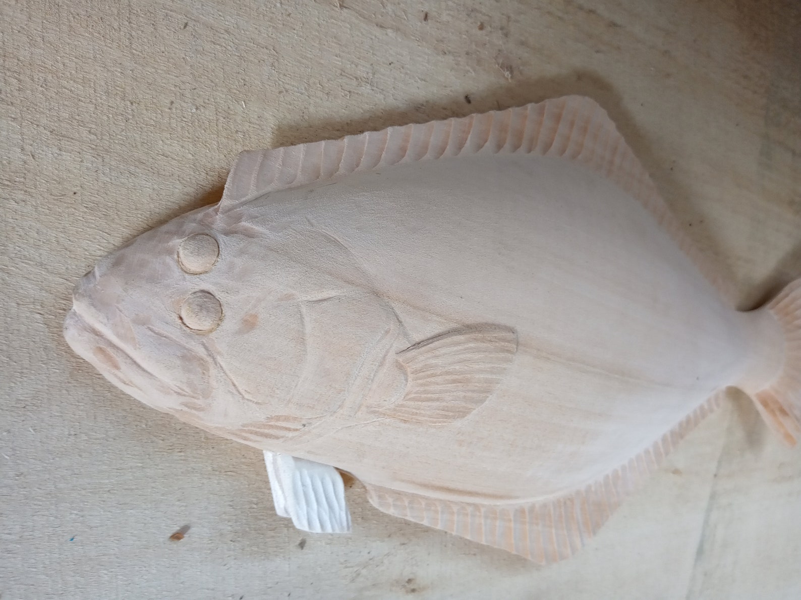 30 Cm 3D Wall Wooden Sculpture of Fish Kambala Halibut | Etsy