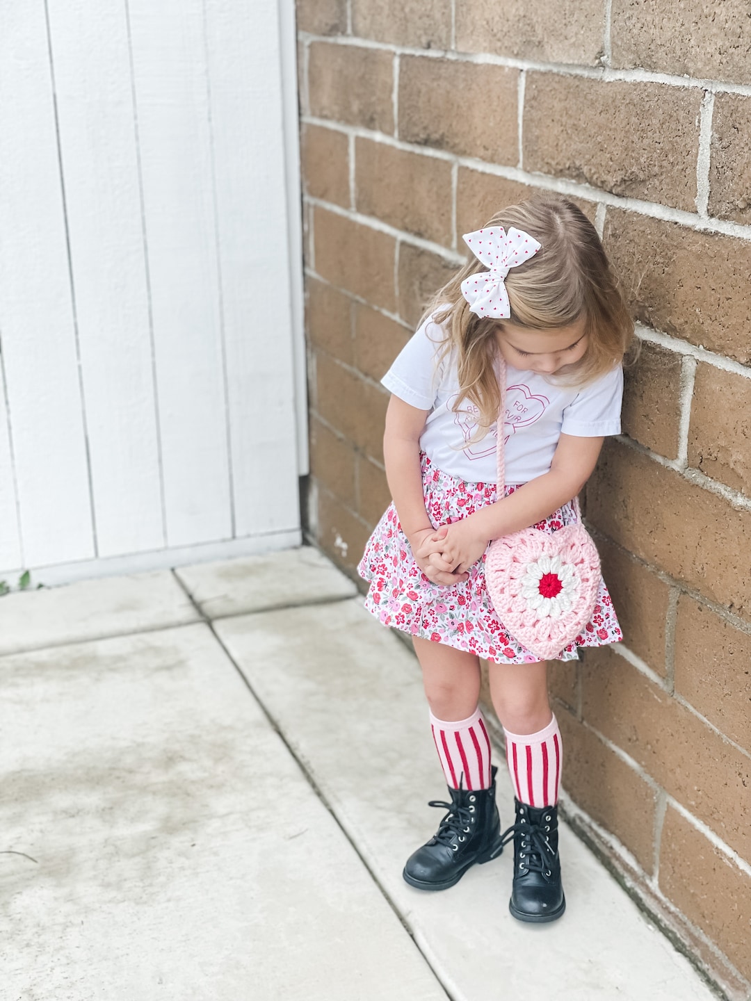 Valentines Baby Girl Skirt, Toddler Girls Skirt, Red and Pink Floral ...