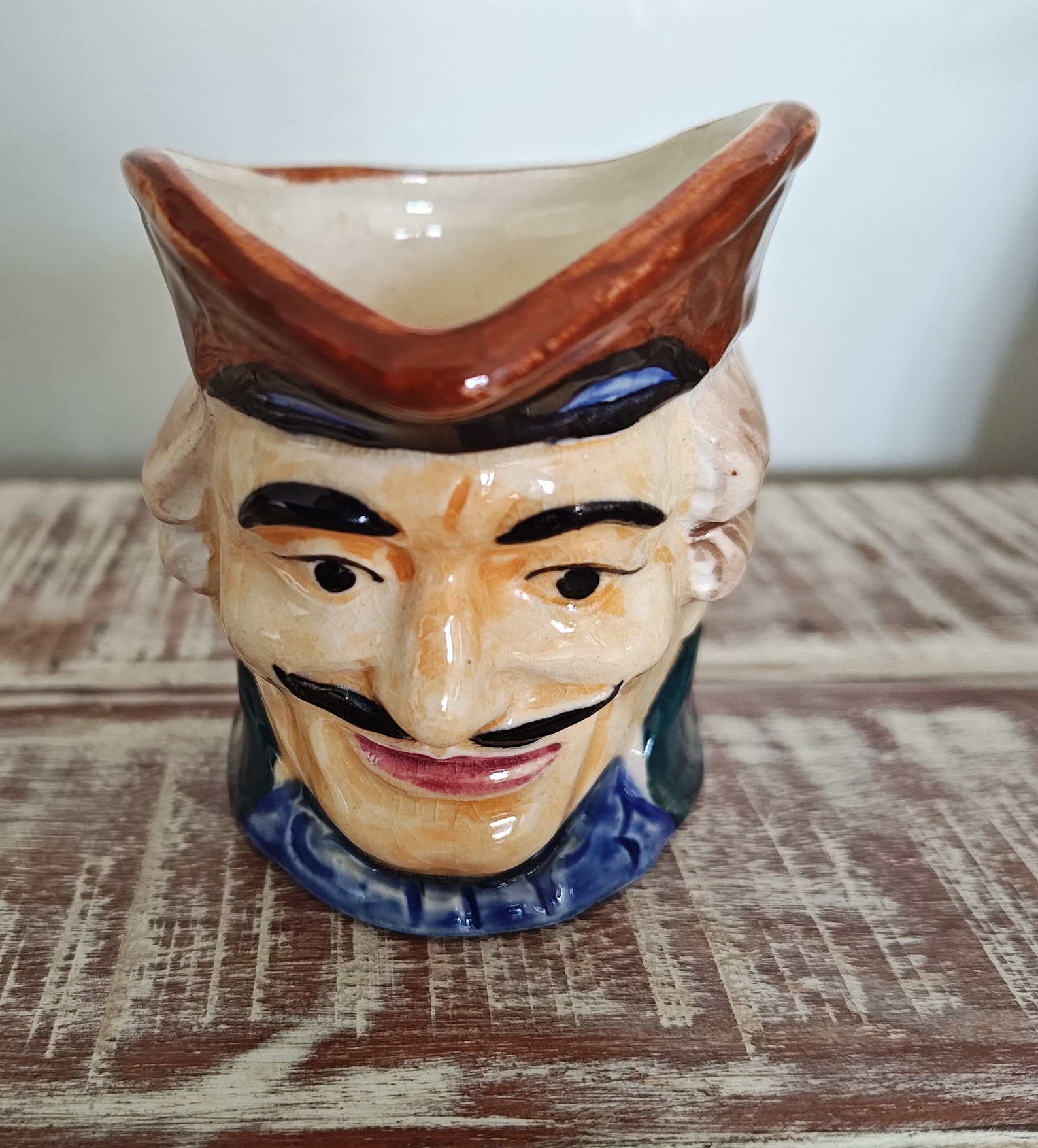 Vintage Colonial Man Toby Jug Mug Creamer Made in Japan Character Mug ...