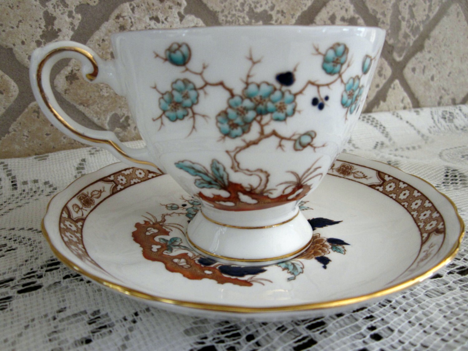Tuscan Fine Bone China Tea Cup and Saucer Set - Etsy