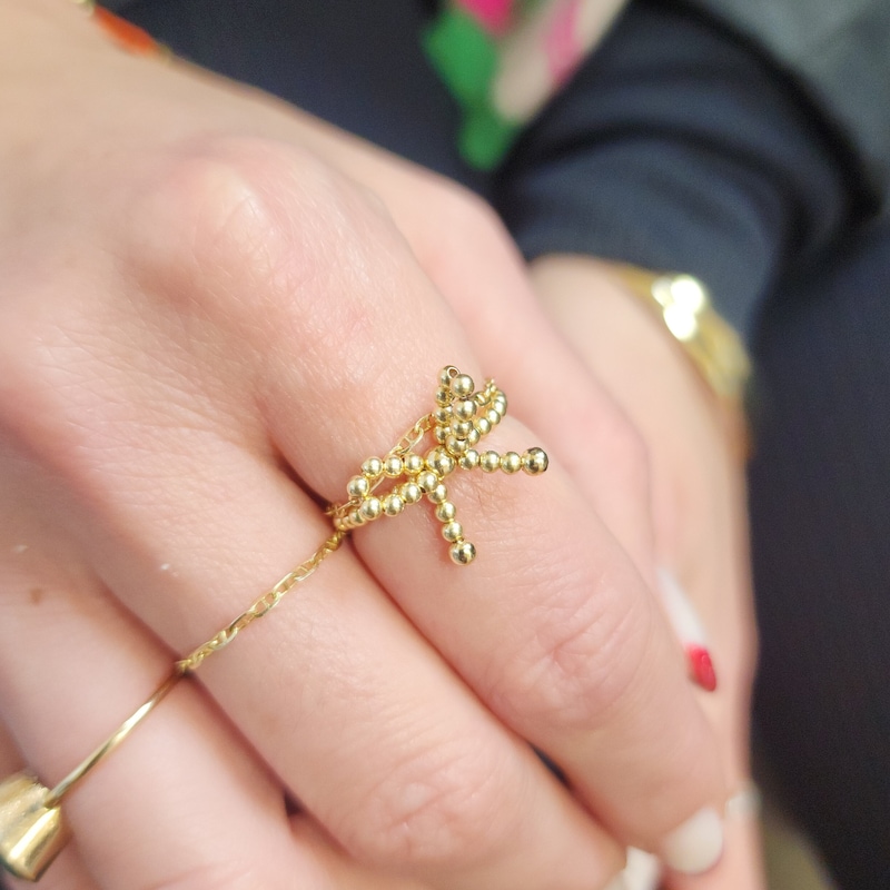 Gold Bow Ring - Etsy