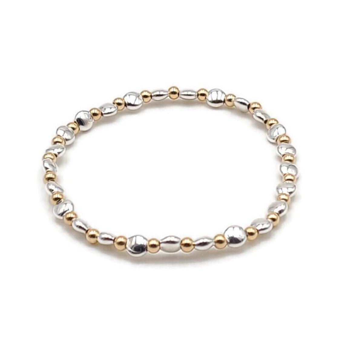 Stackable Beaded Bracelet: Gold Filled, Tarnish-free - Stretch Fit - Etsy