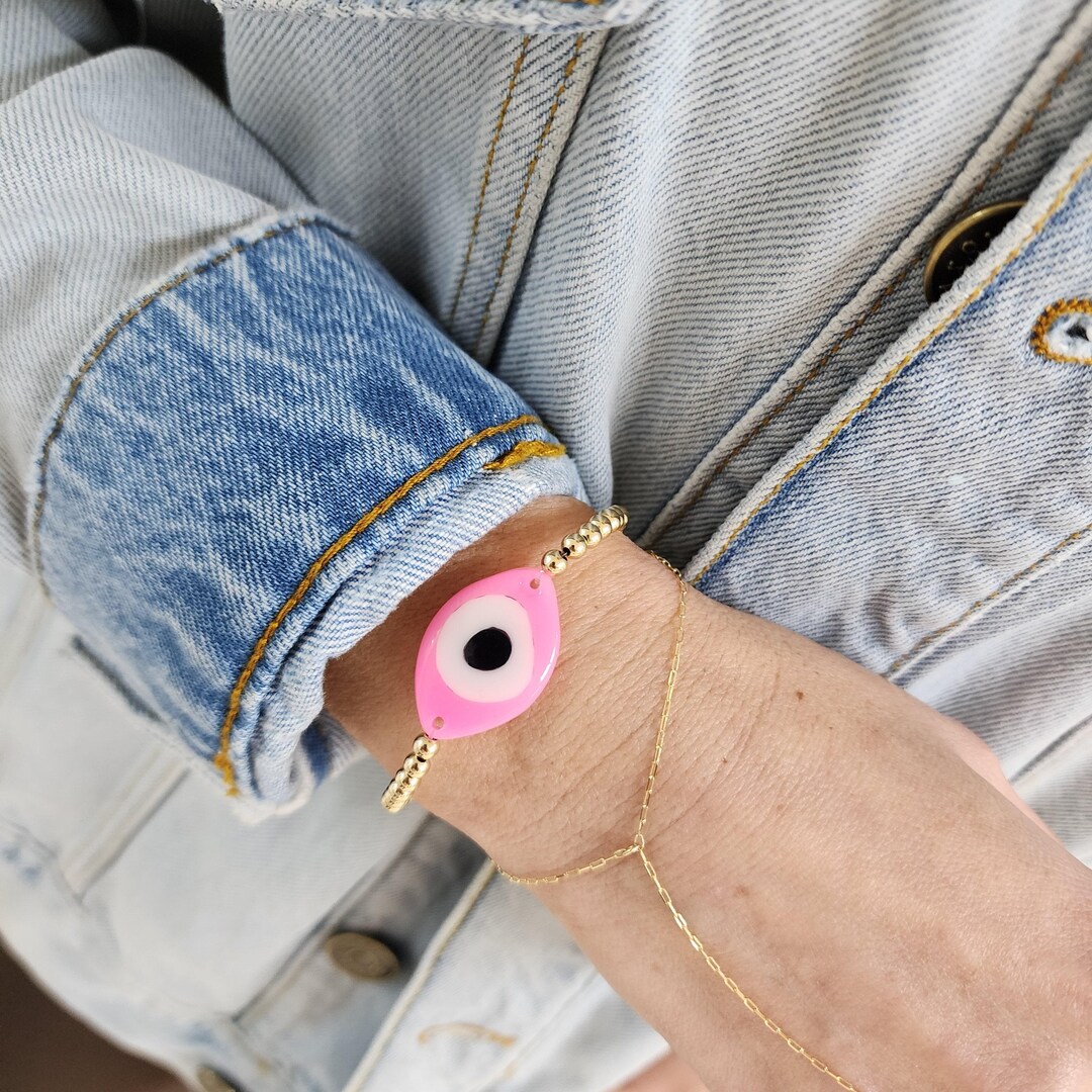 Evil Eye Protection Bracelet - Spiritual Good Luck Charm With Gold ...
