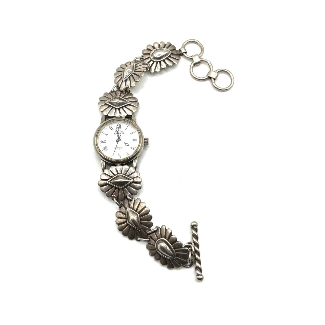 Raymond Coriz Sterling Silver Concho Link Watch - Etsy