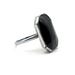 Art Deco Sterling Black Cut Glass Ring - Etsy