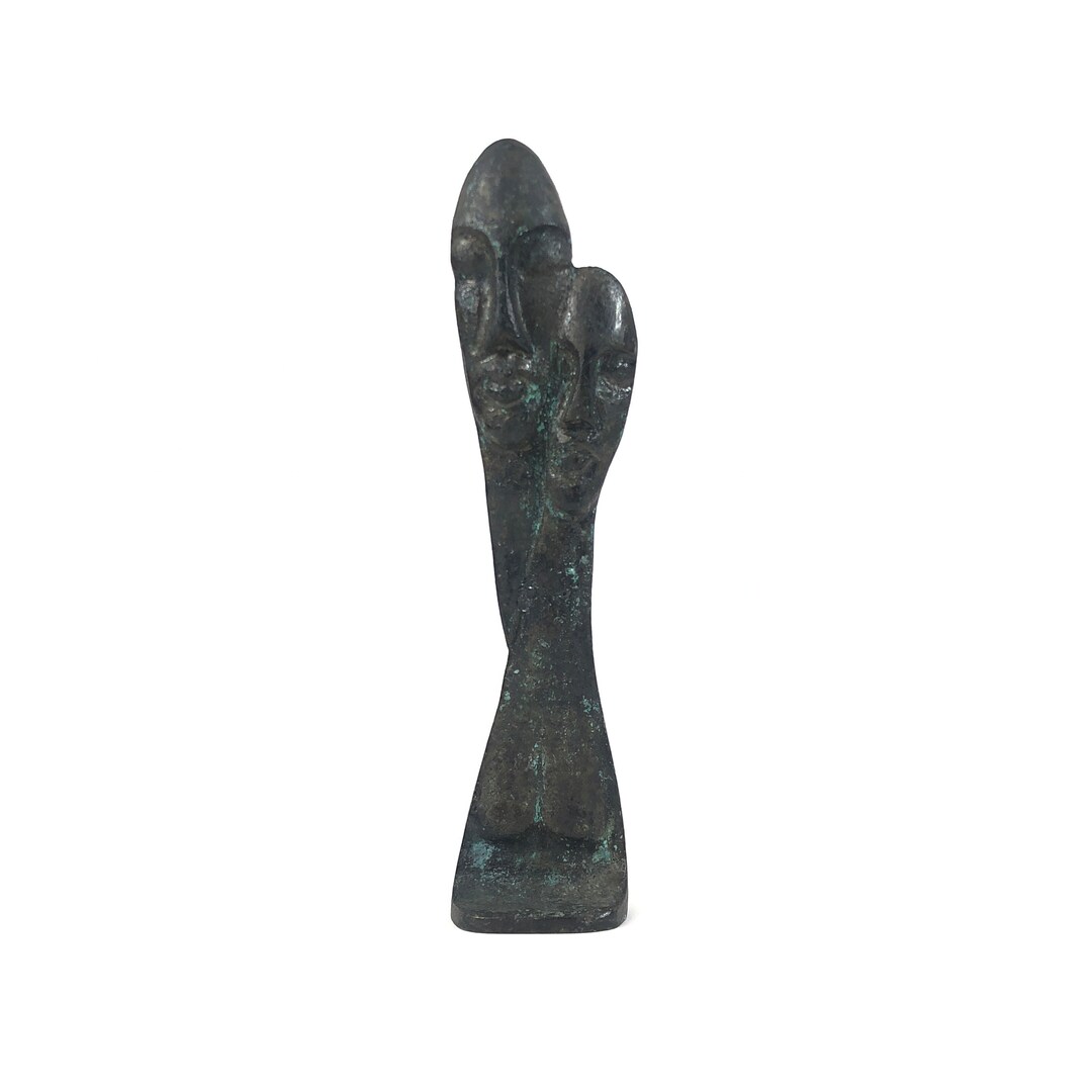 Antique Cast Iron Modern Face Sculpture 0718S7 - Etsy