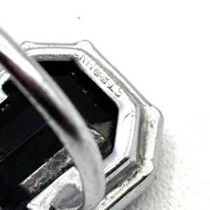 Art Deco Sterling Black Cut Glass Ring - Etsy