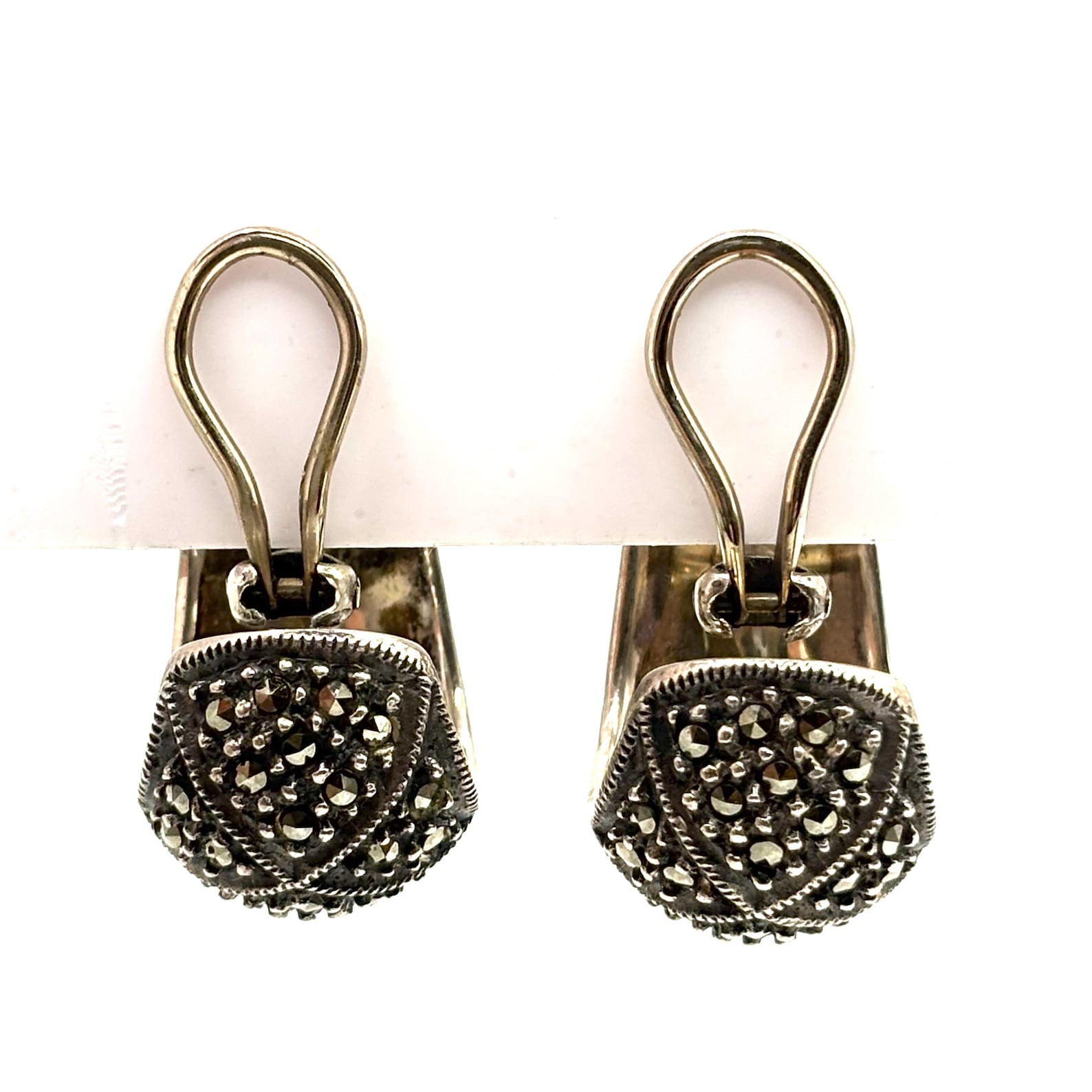 Sterling Silver and Marcasite Judith Jack Clip on Earrings - Etsy