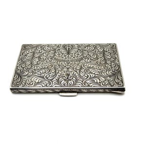 Hand Chased 800 Silver Art Nouveau Cigarette Case - Etsy