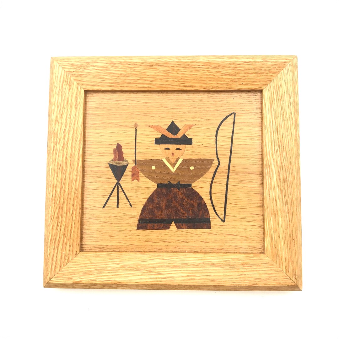 Japanese Marquetry Archer Wall Hanging - Etsy
