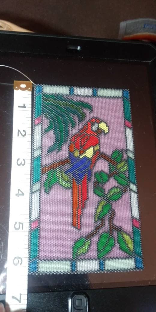 Bead Pattern Parrot Stained Glass Tapestry ODD Count Peyote - Etsy