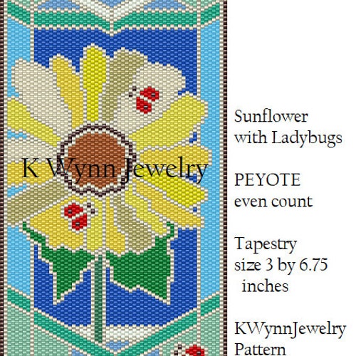 Small Bead Picture Pattern / Peyote Tapestry Pattern / | Etsy