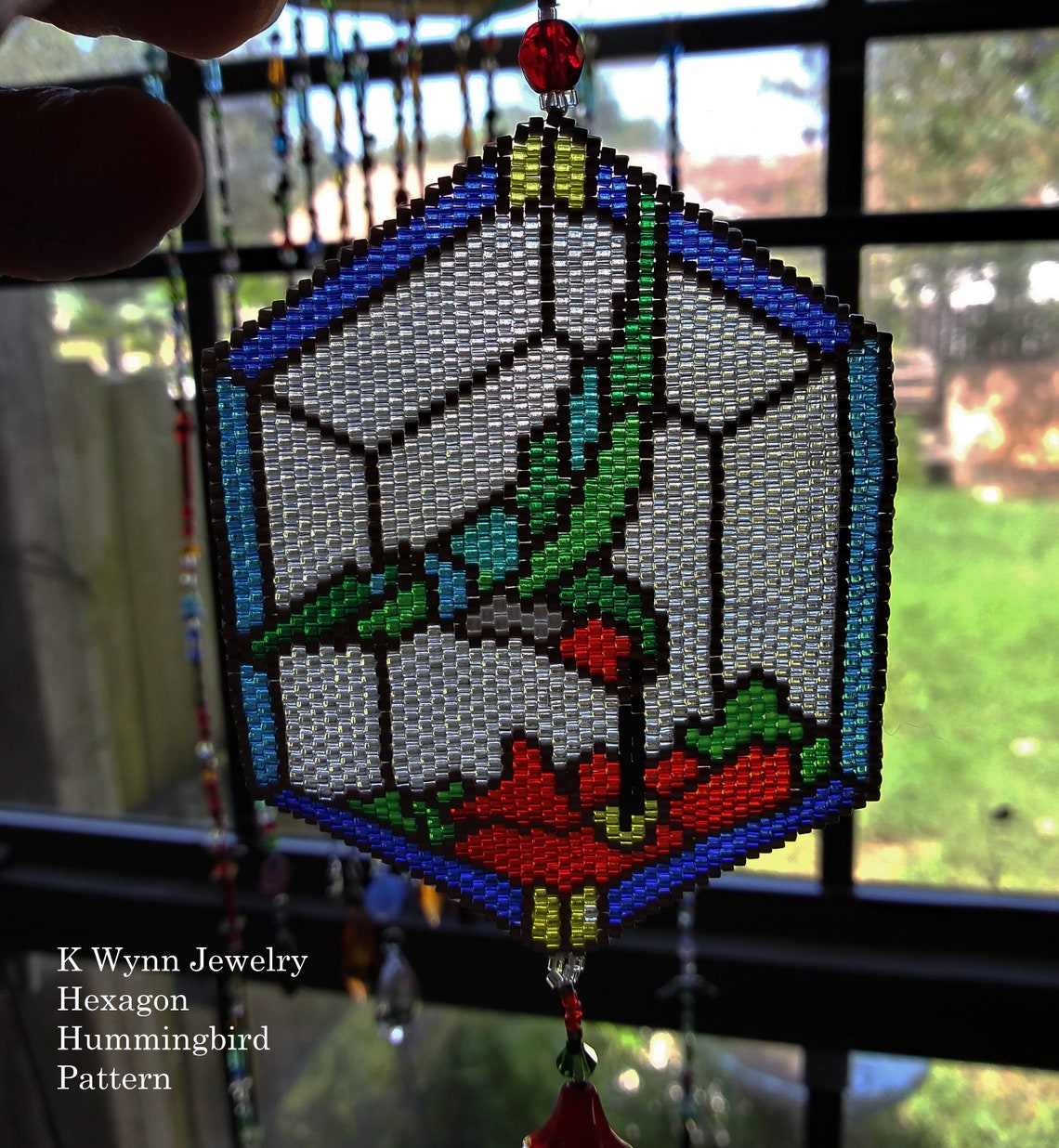 Beading Pattern Hummingbird Hexagon Sun Catcher With BRICK - Etsy