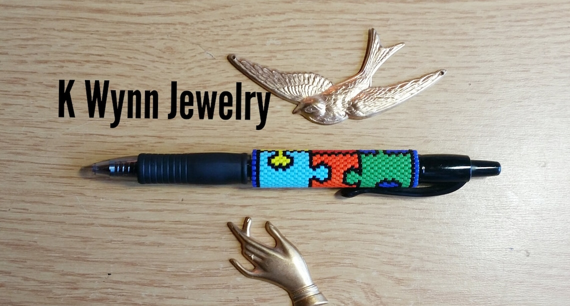 BEAD PATTERN Puzzle Pieces Autism Awareness_pen Cover - Etsy