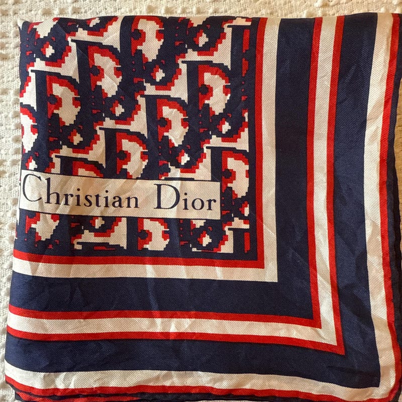 Blue Vintage Dior Scarf - Etsy