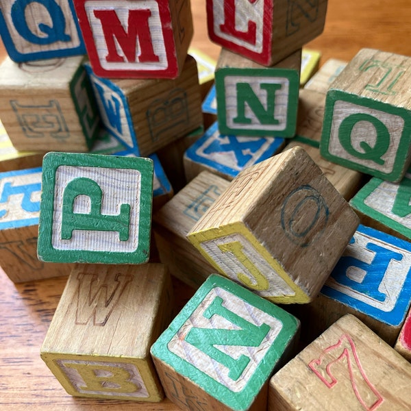 Alphabet Blocks - Etsy