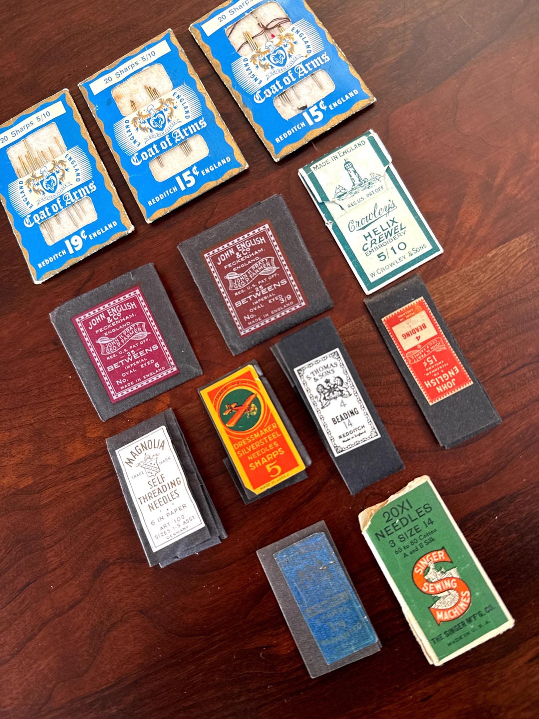 Twelve 1930’s to 1950’s Vintage Embroidery Needle Packs, Books, Cards ...